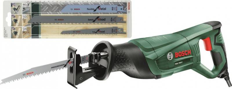 Bosch PSA 700 E Reciprozaag incl. 4 zaagbladen - Tuinenbouwmarkt.nl