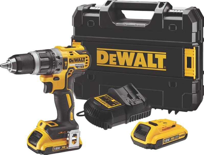 DeWalt DCD796D2 18V Li-Ion accu klopboor-/schroefmachine set (2x 2.0Ah accu) in TSTAK ...